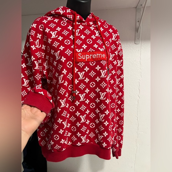 Supreme | Other | Supreme X Louis Vuitton Red Hoodie | Poshmark